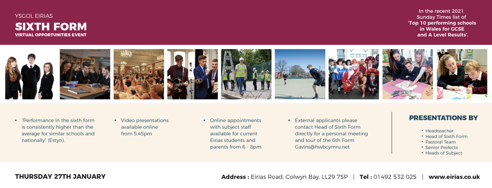 Sixth Form | Ysgol Eirias